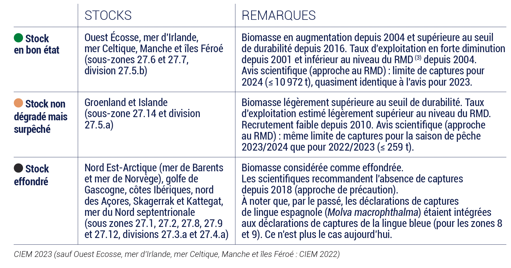 Lingue bleue | Guide des espèces